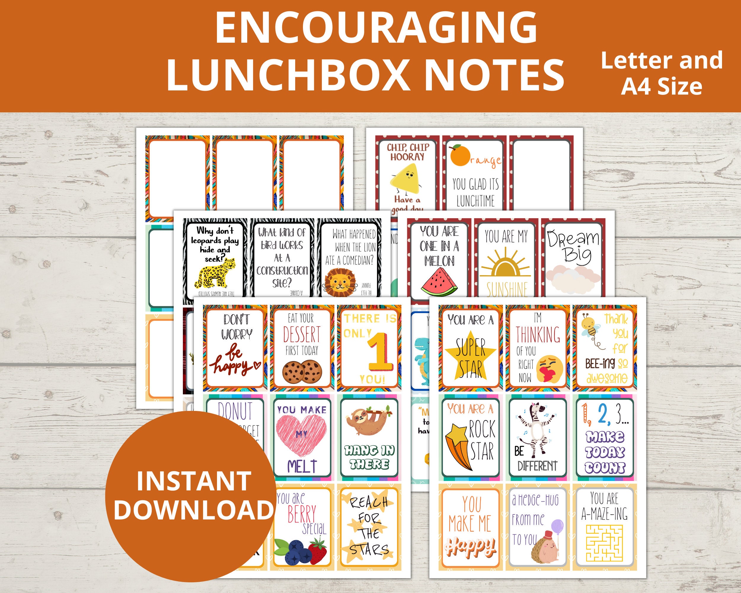 Lunchbox Notes for Kids Seasonal Lunchbox Notes Positive - Etsy