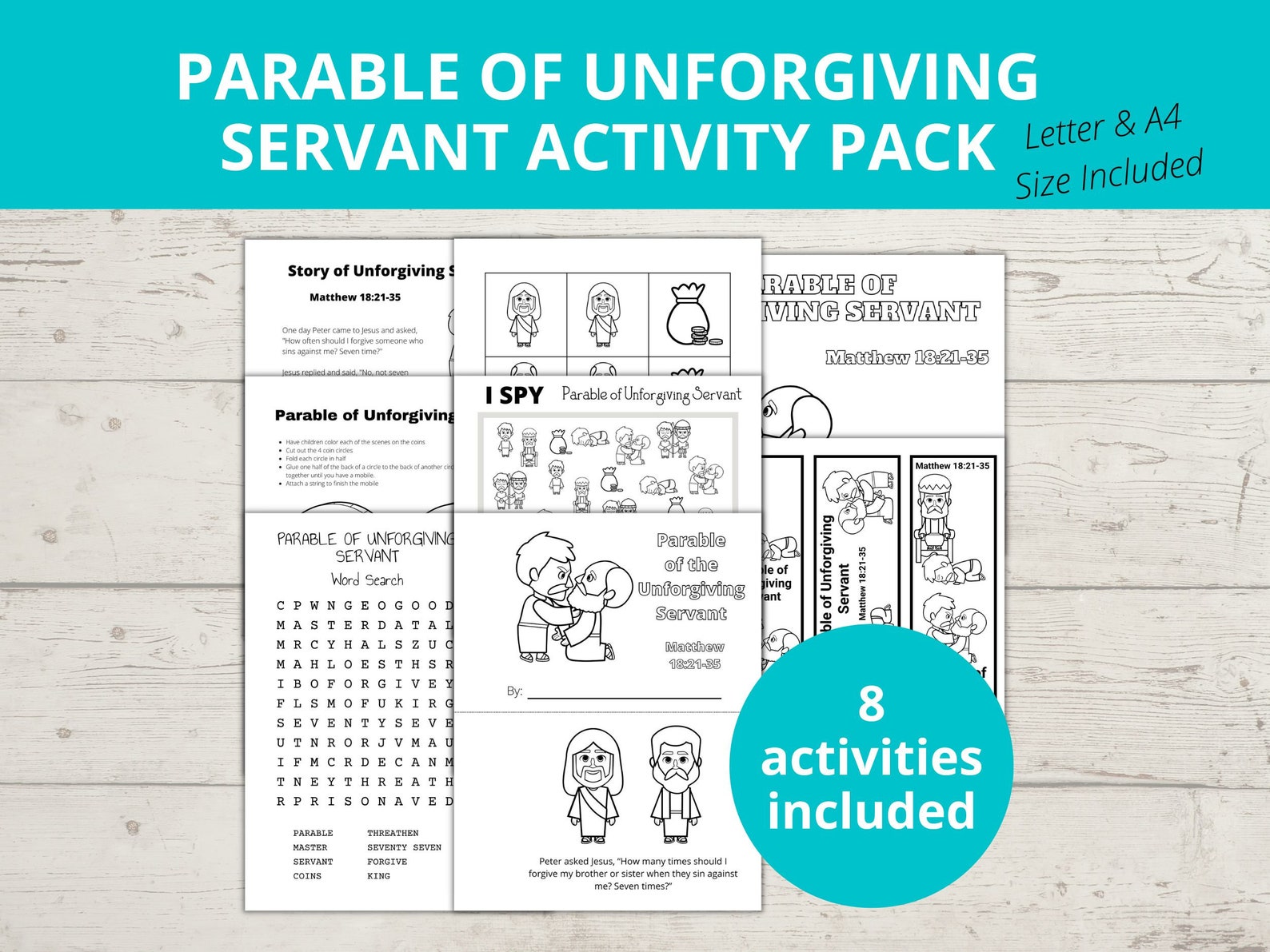 Parable of Unforgiving Servant, Bible Story Crafts, Parables of Jesus ...