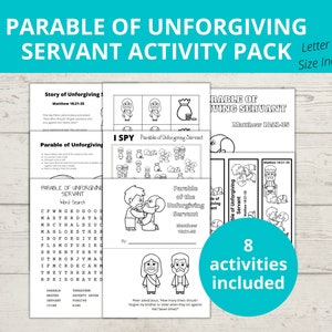 Parable of Unforgiving Servant, Bible Story Crafts, Parables of Jesus ...