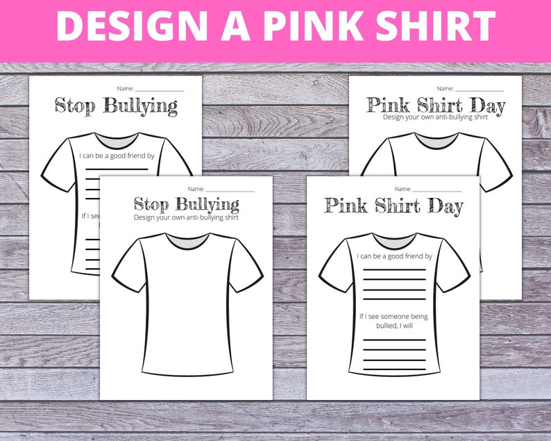 Pink Shirt Day Activity Bundle, Anti-bully Activity, Anti Bullying Day ...
