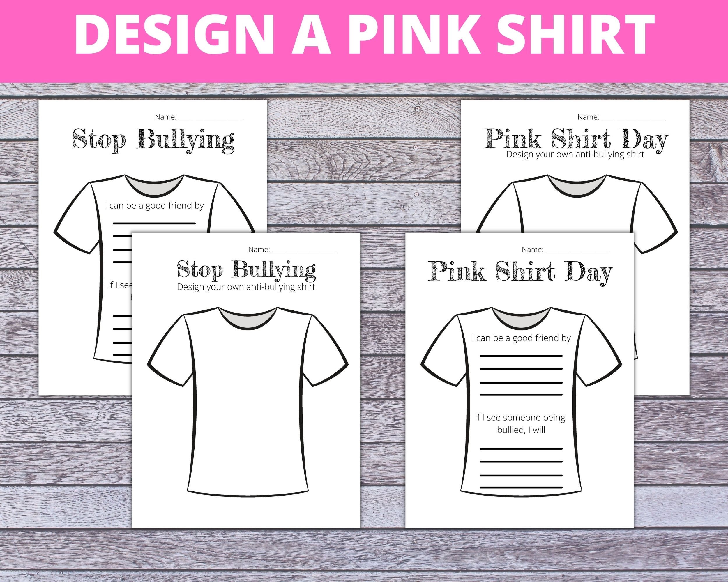 Pink Shirt Day Activity Bundle, Anti-bully Activity, Anti Bullying Day ...
