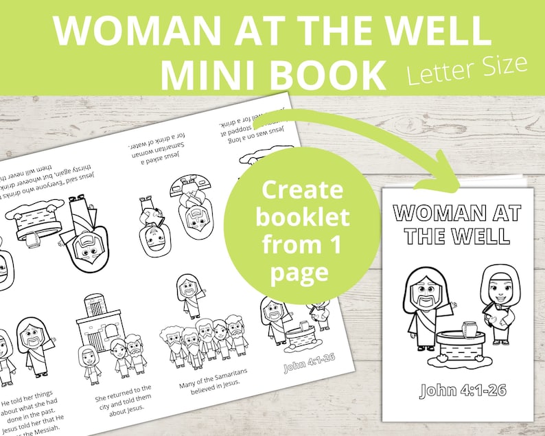 Woman at the Well Craft Samaritan Woman Bible Story Activity - Etsy