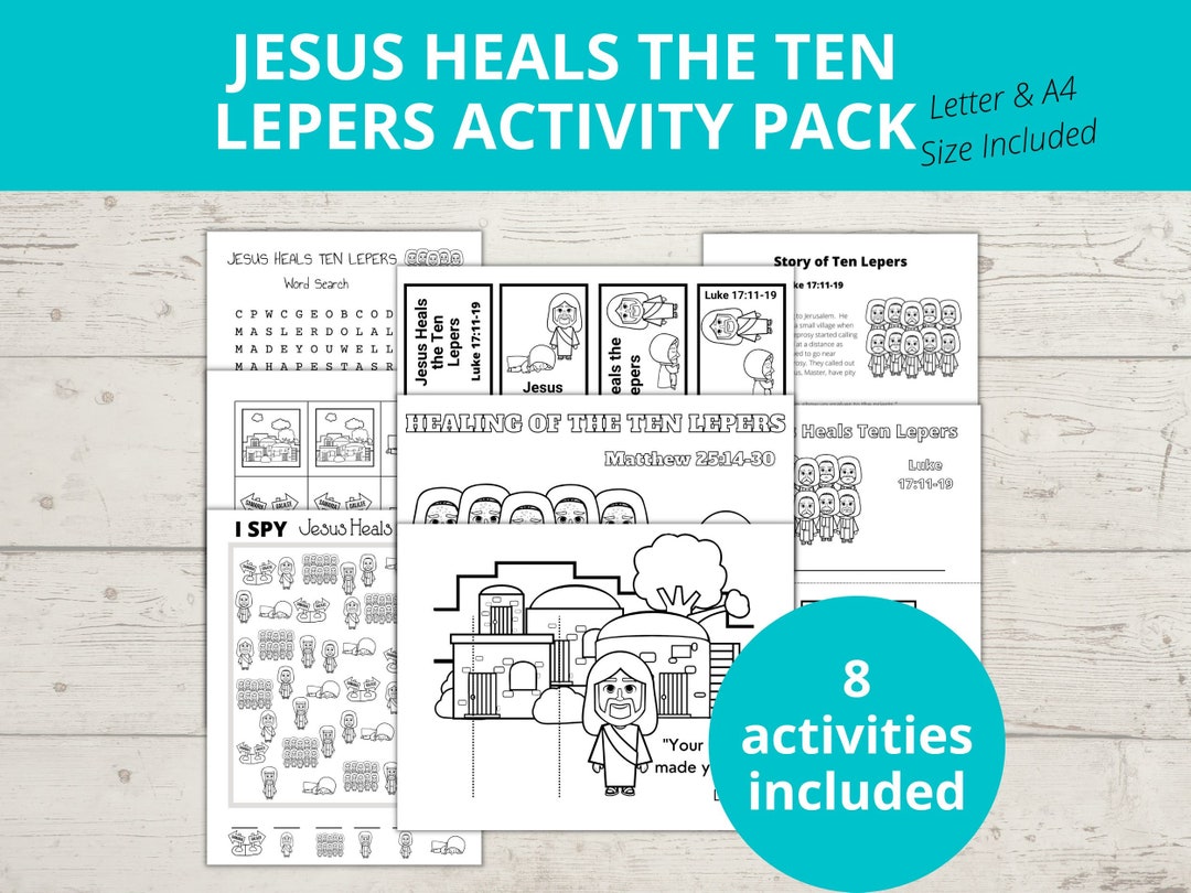 Ten Lepers, Jesus Heals Lepers, Bible Story Crafts, Jesus Heals, Bible ...