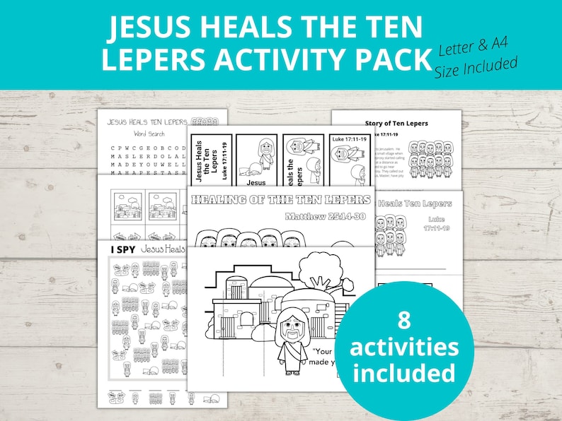 Ten Lepers, Jesus Heals Lepers, Bible Story Crafts, Jesus Heals, Bible ...