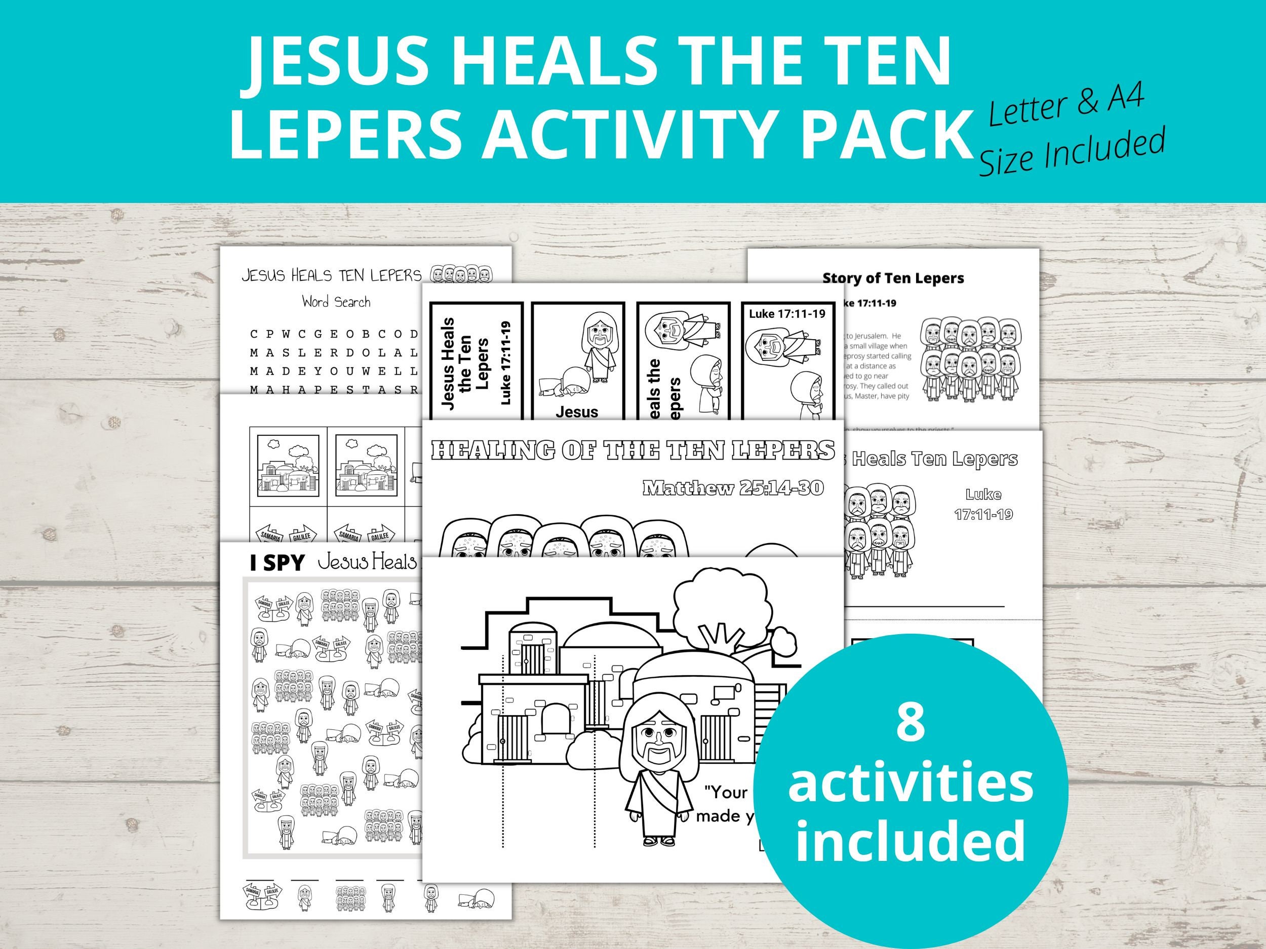 Ten Lepers, Jesus Heals Lepers, Bible Story Crafts, Jesus Heals, Bible ...