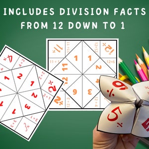 Math Flash Cards, Math Fortune Teller, Times Table, Multiplication ...