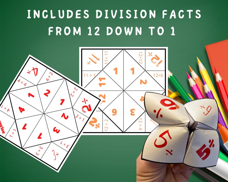 Math Flash Cards, Math Fortune Teller, Times Table, Multiplication ...