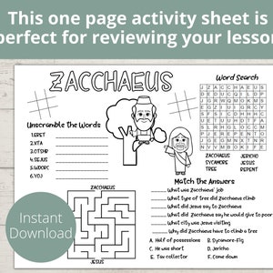 Zacchaeus Craft, Church Kids Activity, Jesus and Zacchaeus, Activity ...