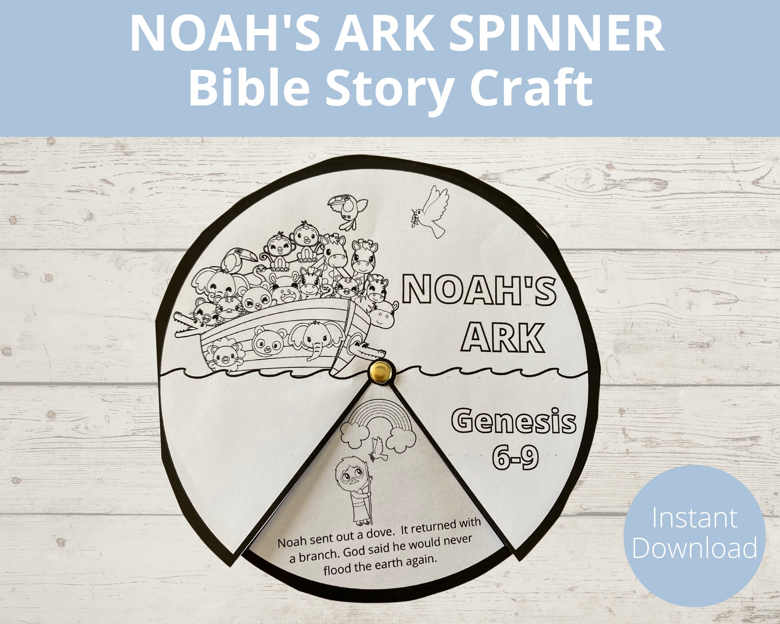 Noahs Ark Sunday School Craft, Bible Story Activities, Children's ...