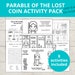 Parable of the Lost Coin, Bible Story Crafts, Parables of Jesus, Sunday ...