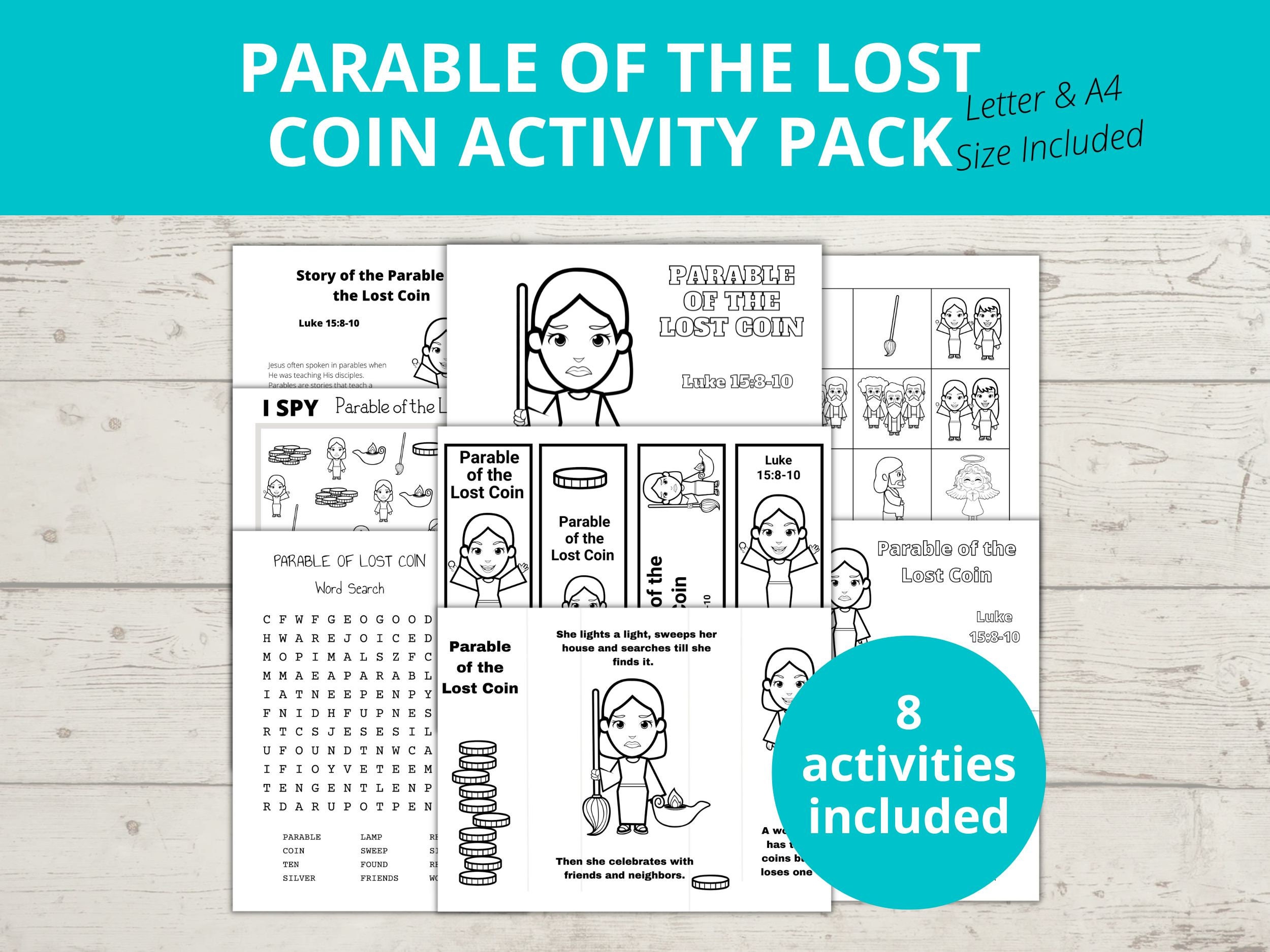 Parable of the Lost Coin, Bible Story Crafts, Parables of Jesus, Sunday ...