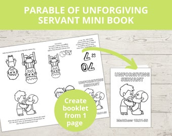 Parable of the Unforgiving Servant Activity Placemat, Bible Story ...
