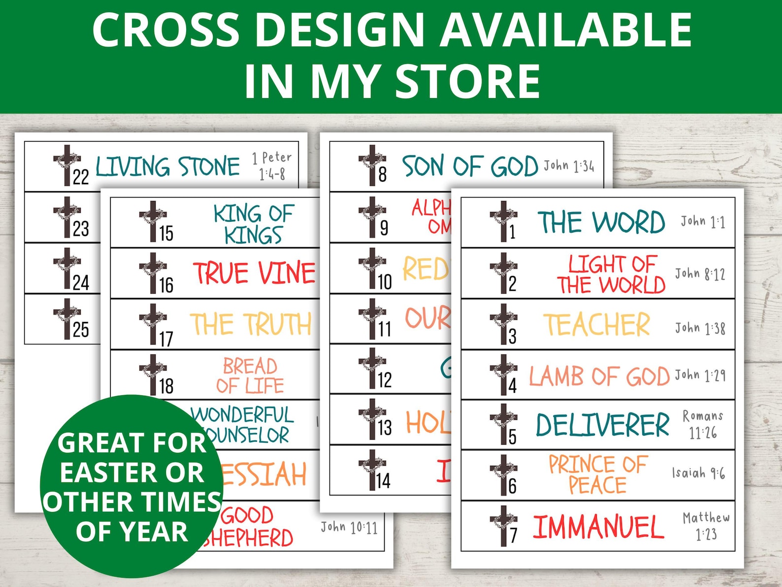 Names of Jesus Paper Chains, Christmas Advent, Names of Jesus Advent ...