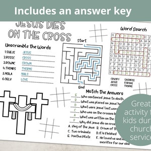 Jesus Dies on Cross, Easter Story Craft, Easter Story Cross, Bible ...