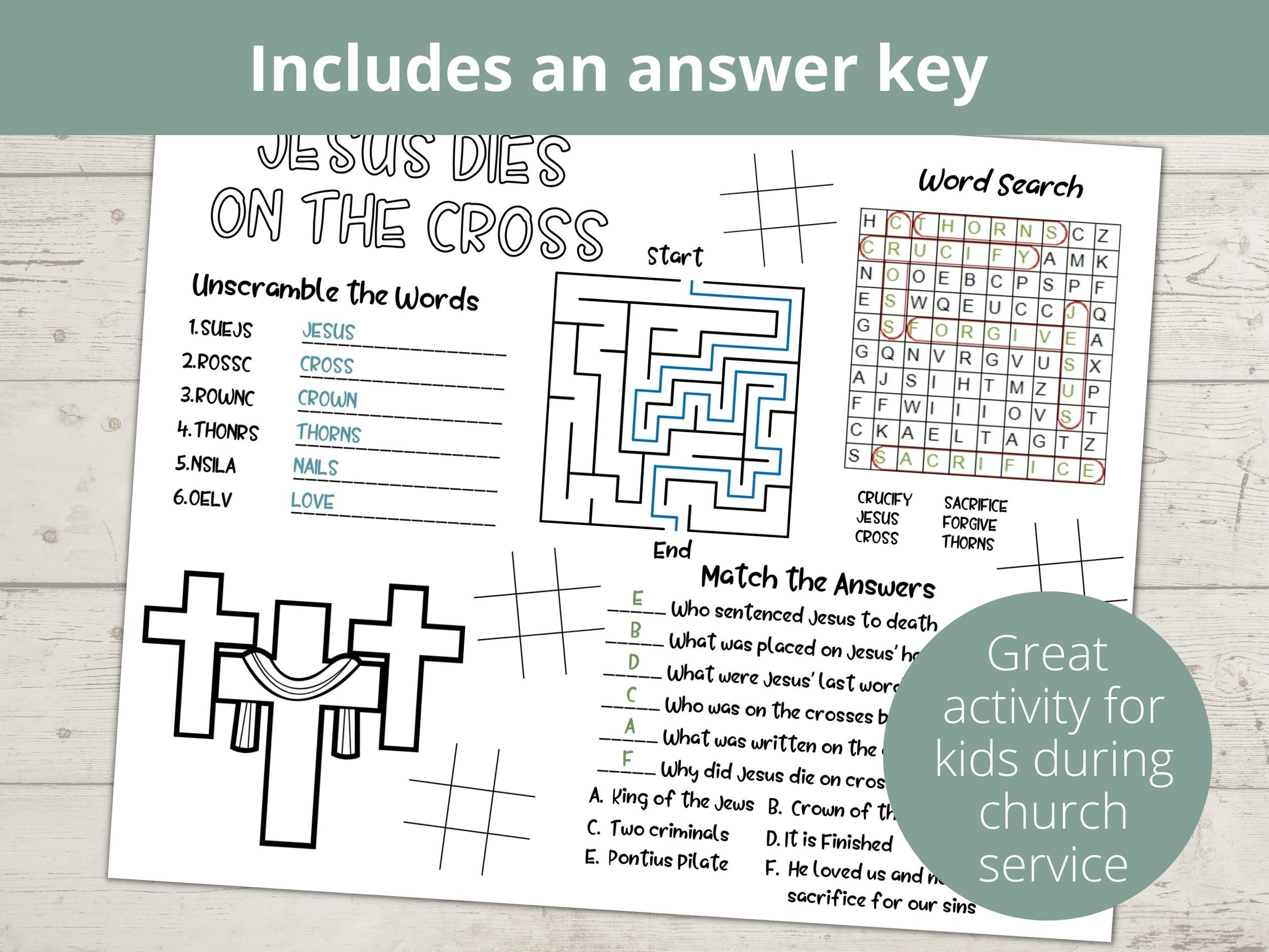 Jesus Dies on Cross, Easter Story Craft, Easter Story Cross, Bible ...