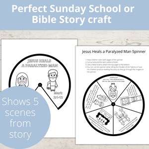 Jesus Heals a Paralyzed Man, Bible Story Craft, Sunday School Activity ...