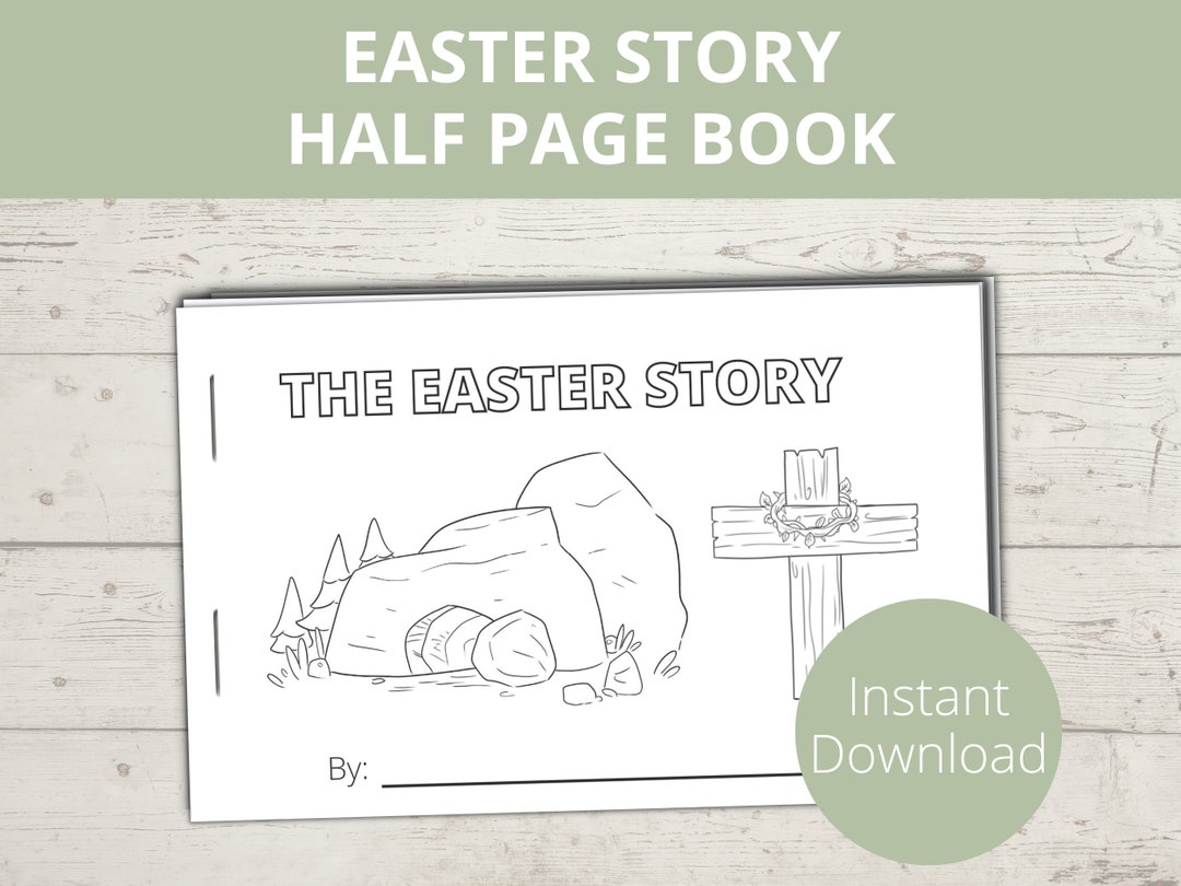 Easter Story Printable for Kids, Jesus on the Cross Craft, Story of ...