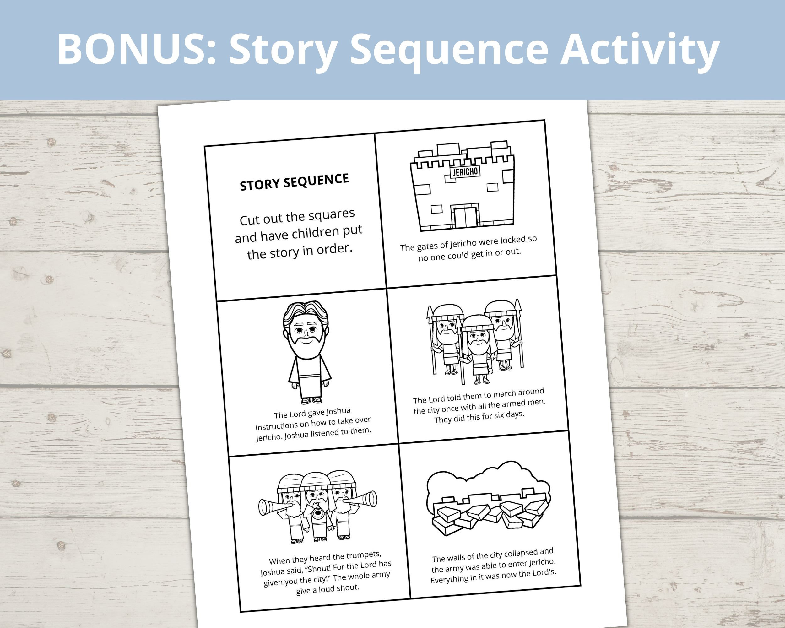 Joshua and the Battle of Jericho, Bible Story Printable, Joshua 6 ...