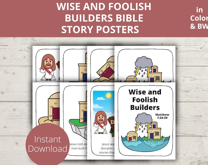 The Wise Man Built His House Upon a Rock Flannel Board Story Felt Set ...