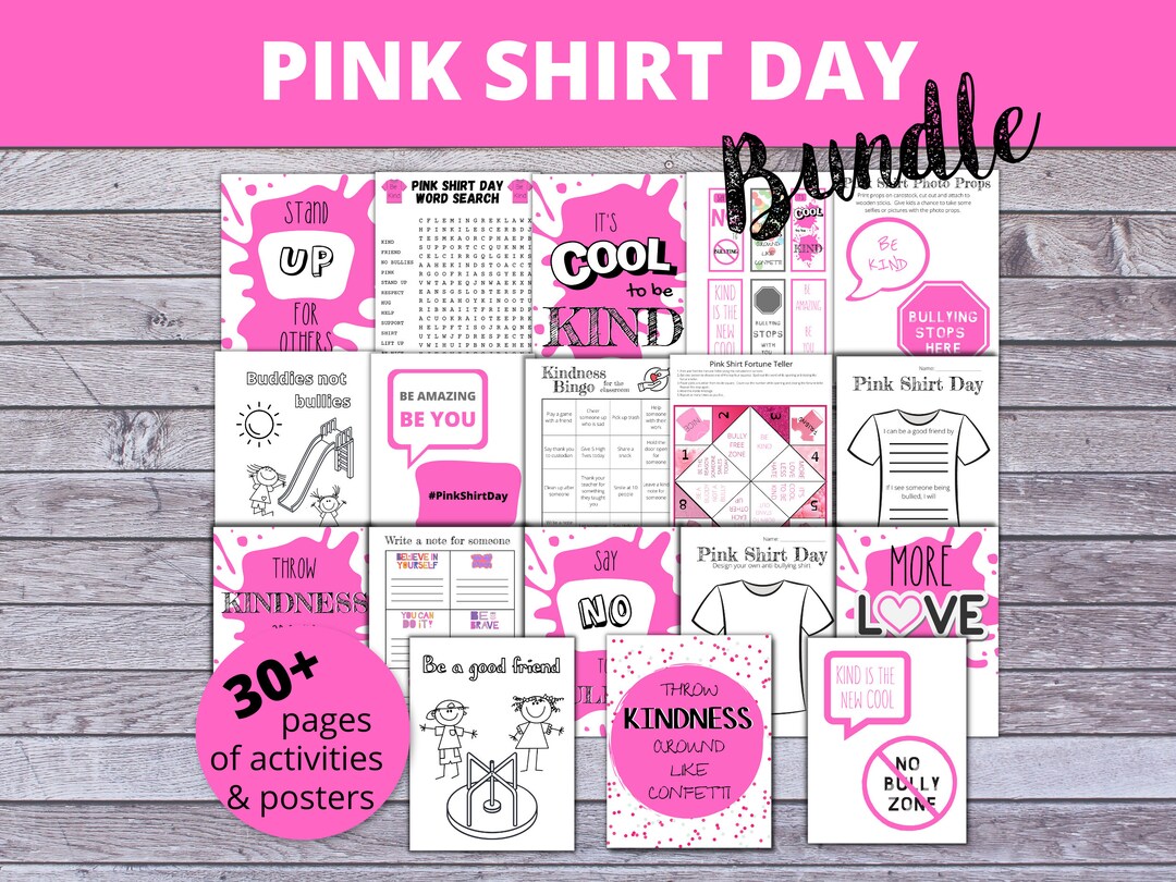 Pink Shirt Day Activity Bundle, Anti-bully Activity, Anti Bullying Day ...