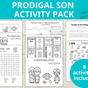 Prodigal Son Bible Story Activities Sunday School Craft - Etsy
