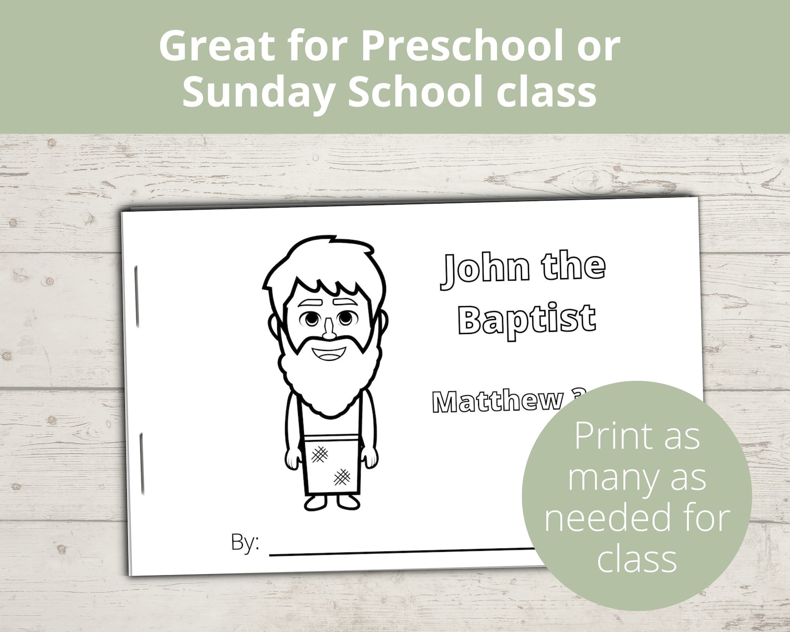 John the Baptist Craft, Sunday School Craft, John Baptist, Matthew 3 ...