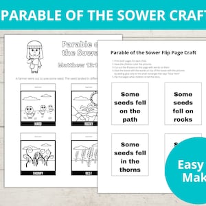 Parable of the Sower, Parables of Jesus, Bible Story Crafts, Sunday ...