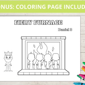 Shadrach Meshach Abednego Fiery Furnace Sunday School Craft | Etsy