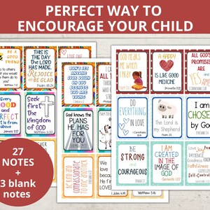 Christian Lunchbox Notes, Scripture Lunch Notes, Scripture Lunch Box ...