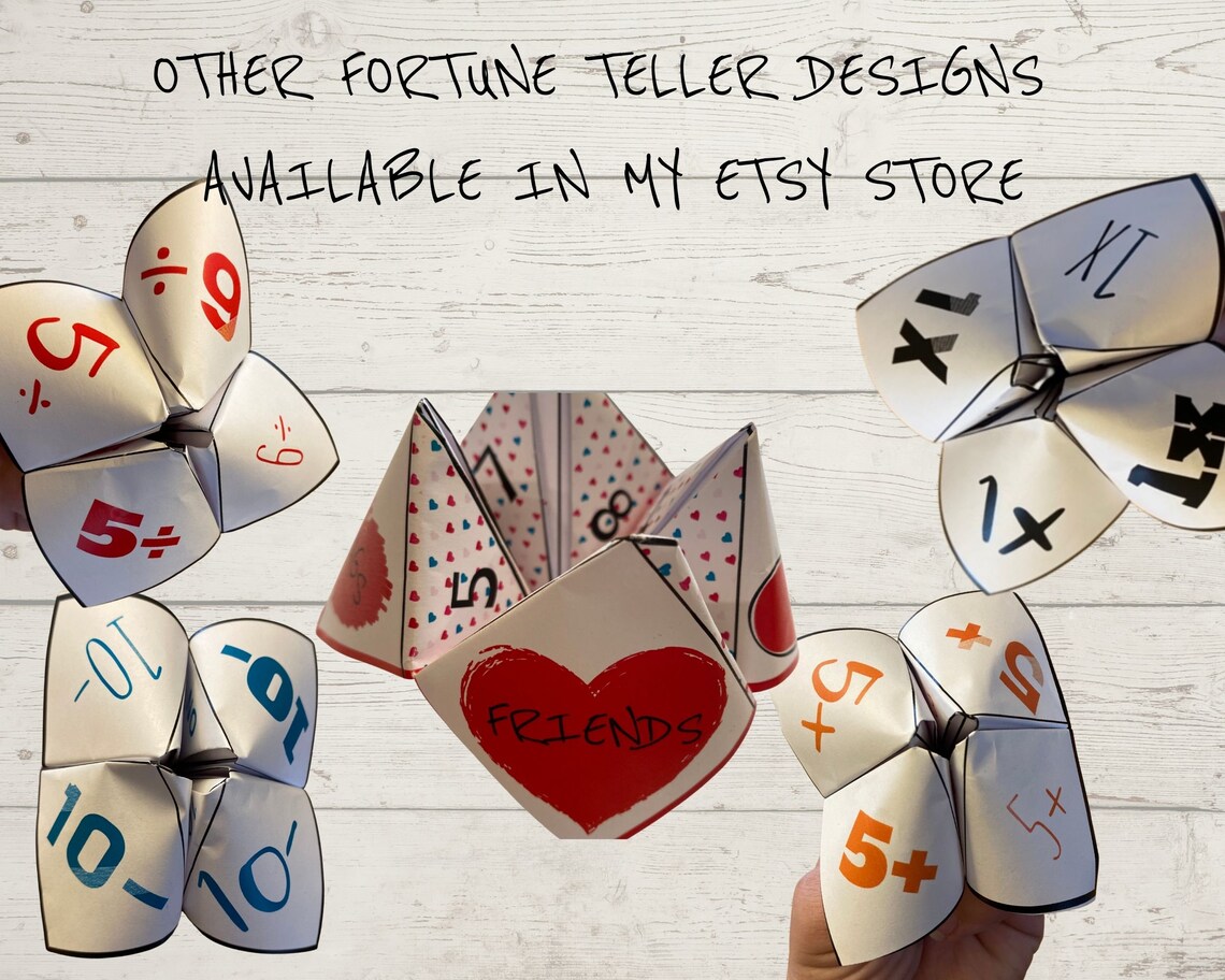 Positive Affirmation Fortune Teller Affirmation Cards Cootie - Etsy
