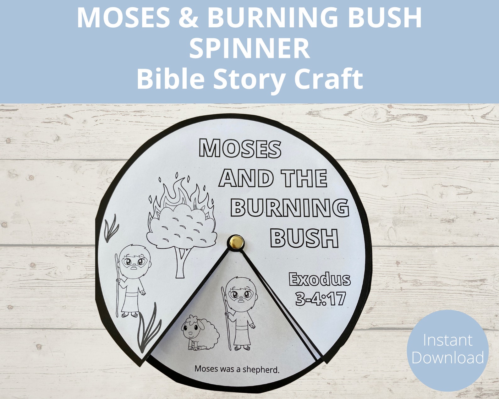 Moses and the Burning Bush Sunday School Craft, Bible Story Activities ...