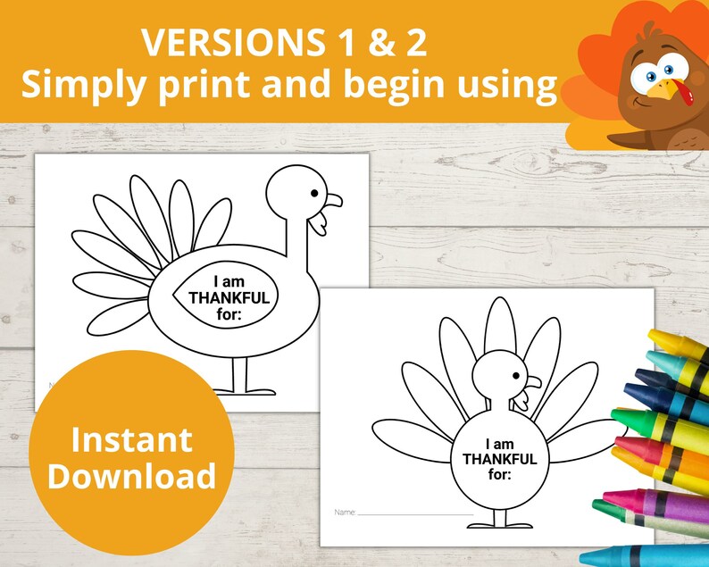 Gratitude Turkey Craft, I Am Thankful for Activity, Kindergarten Craft ...