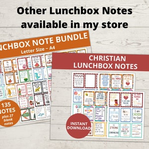 Christian Affirmations for Kids, Lunchbox Notes, Scripture Lunch Notes ...