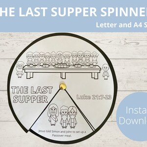 Last Supper Craft Holy Week Craft Sunday School Activity - Etsy