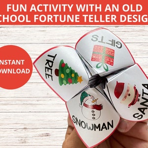 Christmas Gratitude, Christmas Fortune Teller, Cootie Catcher ...
