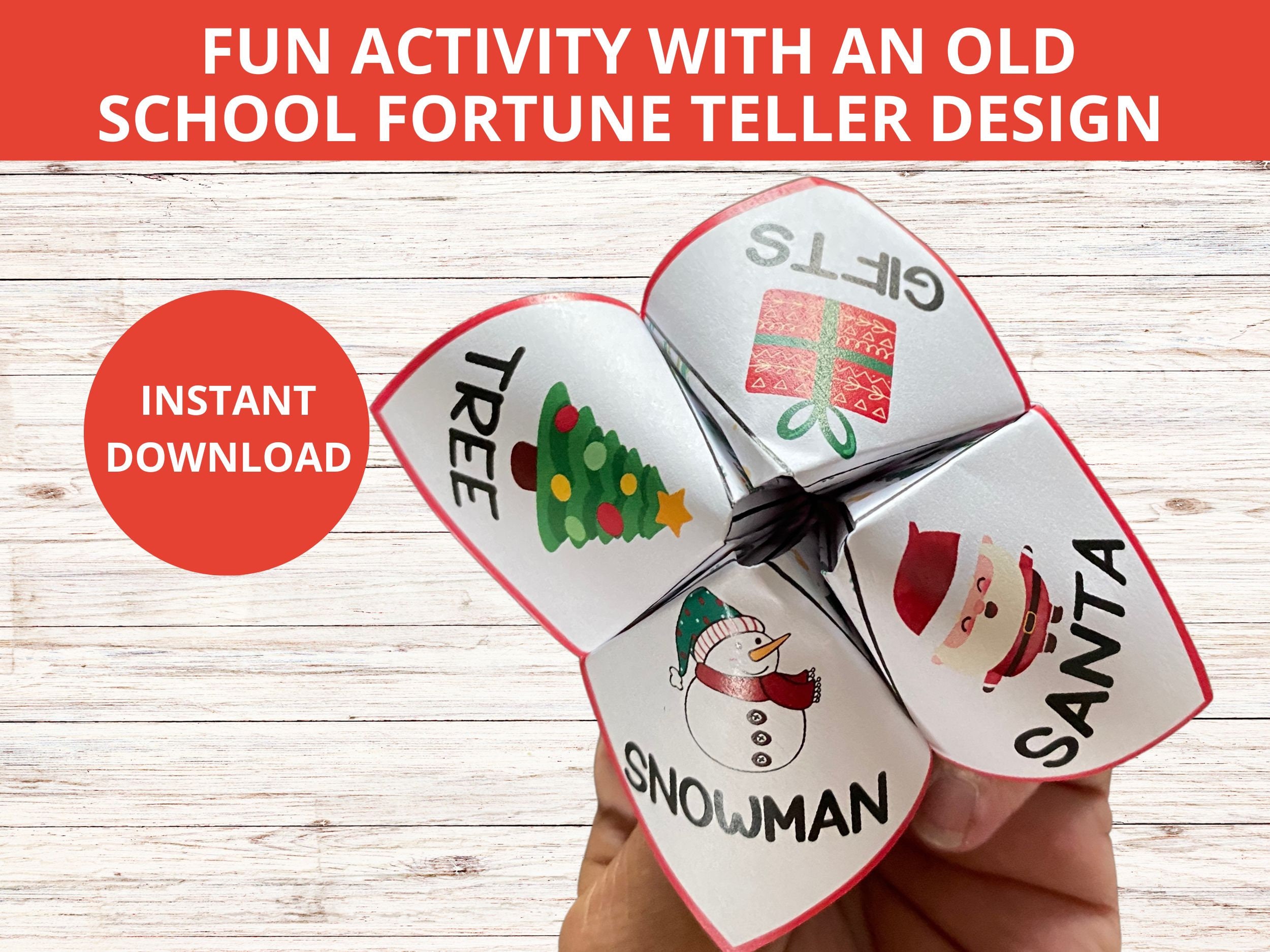 Christmas Gratitude, Christmas Fortune Teller, Cootie Catcher ...