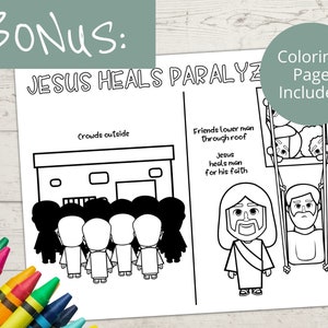 Jesus Heals Paralyzed Man, Jesus Heals Craft, Bible Activity, Church ...