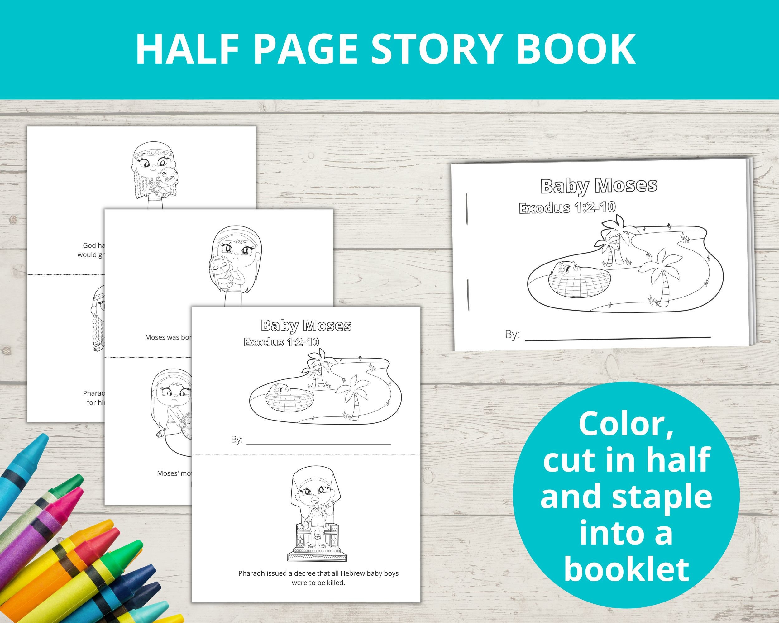 Baby Moses Bible Story Activities Sunday School Craft Moses - Etsy