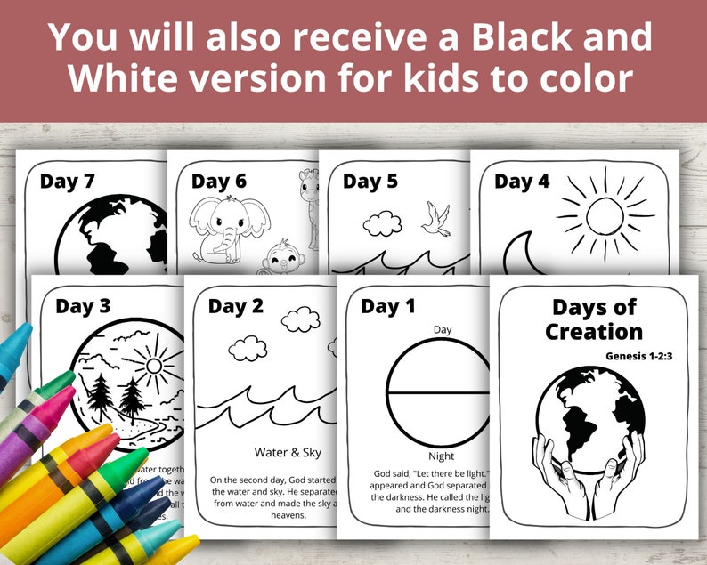 Days of Creation Printable, God Created, Bible Story Poster, Bible ...