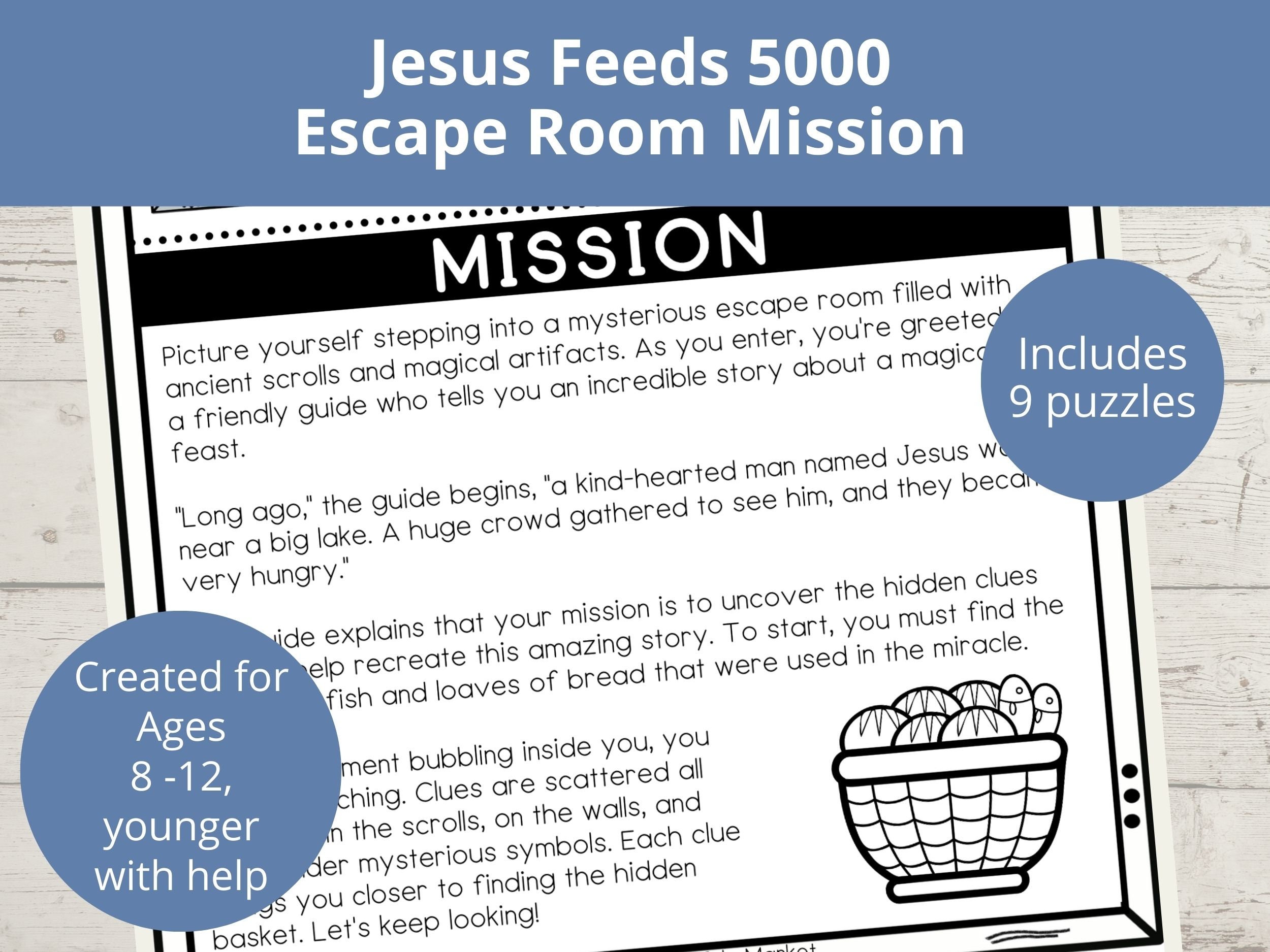 Bible Escape Room, Escape Room Kids, Jesus Feeds 5000, Sunday School ...