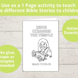 Jesus Cleanses the Temple, Holy Week, Sunday School Craft, Jesus Clears ...