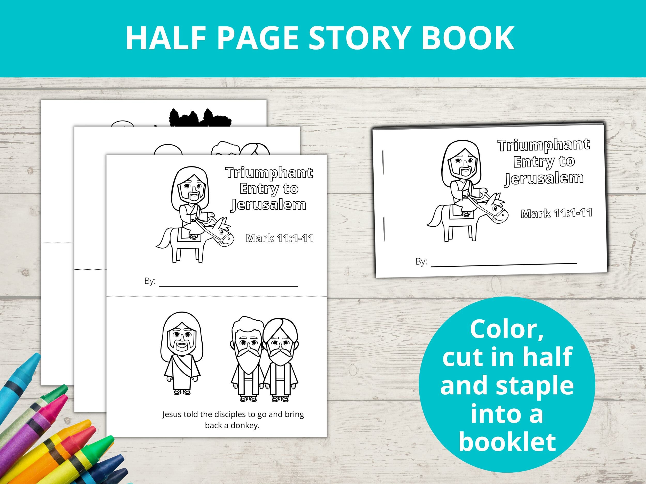 Palm Sunday Activities, Palm Sunday for Kid, Easter Story Craft, Jesus ...