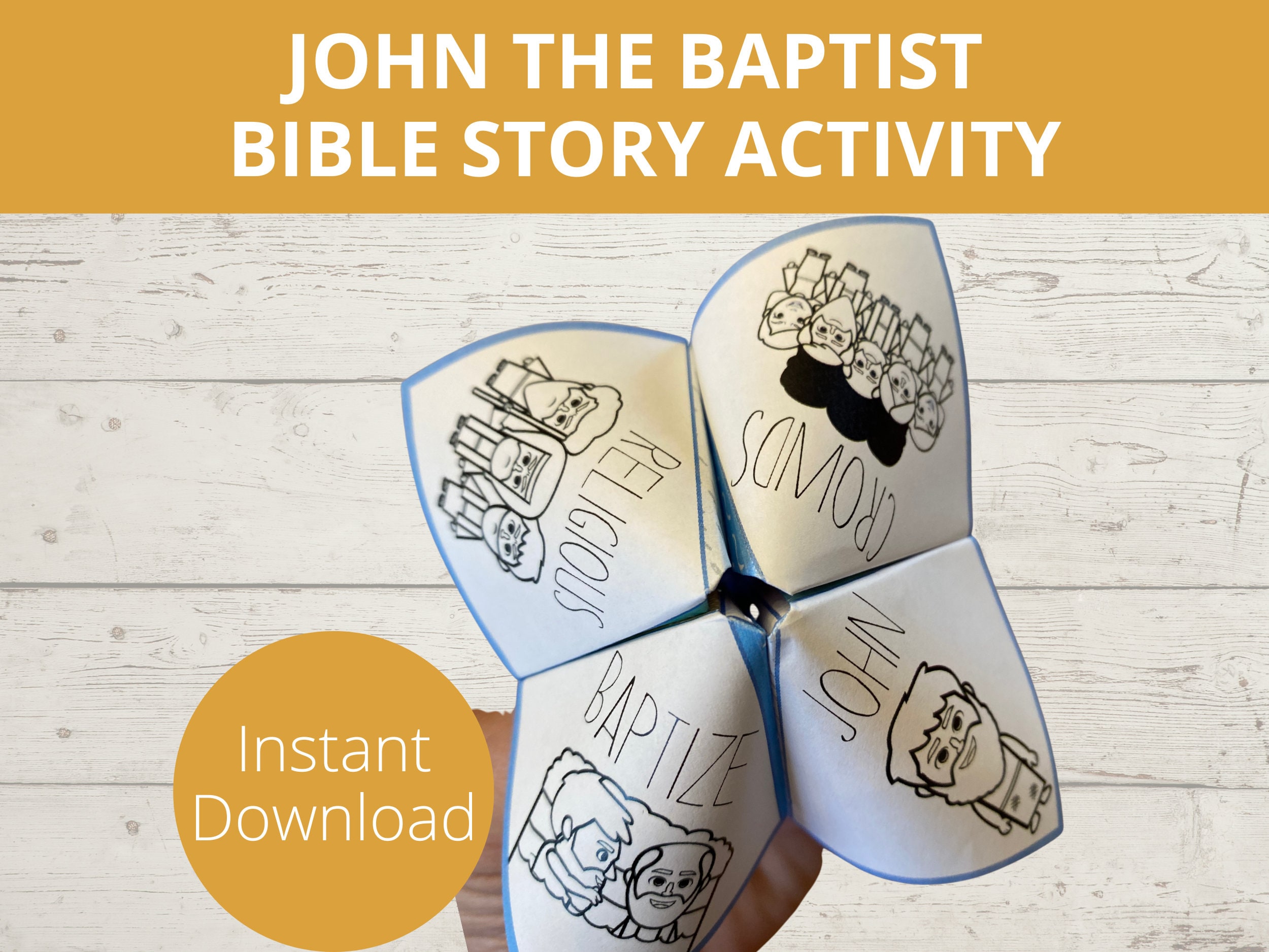 John the Baptist, Bible Story Activity, Sunday School Craft, Fortune ...