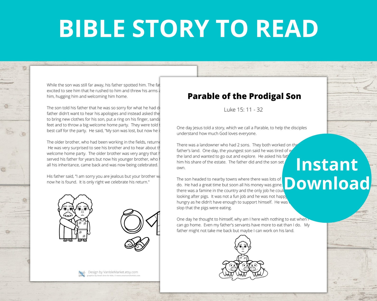 Prodigal Son Bible Story Activities, Sunday School Craft, Activity Pack ...
