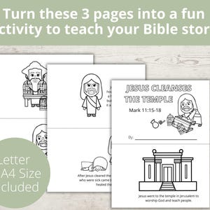 Jesus Cleanses the Temple, Bible Coloring Pages, Sunday School Craft ...