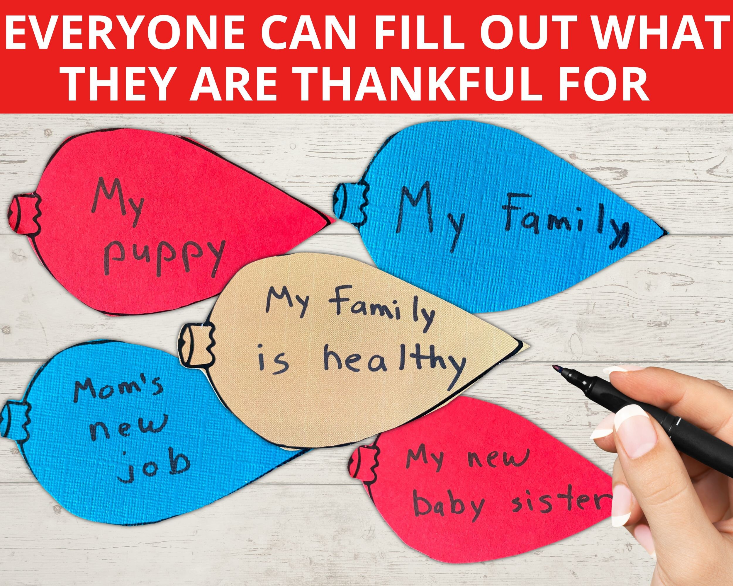 Gratitude Garland Printable, Christmas Grateful, I Am Thankful For ...