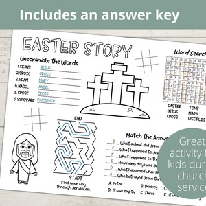 Holy Week Activities for Kids, Bible Activity, the Easter Story, Church ...
