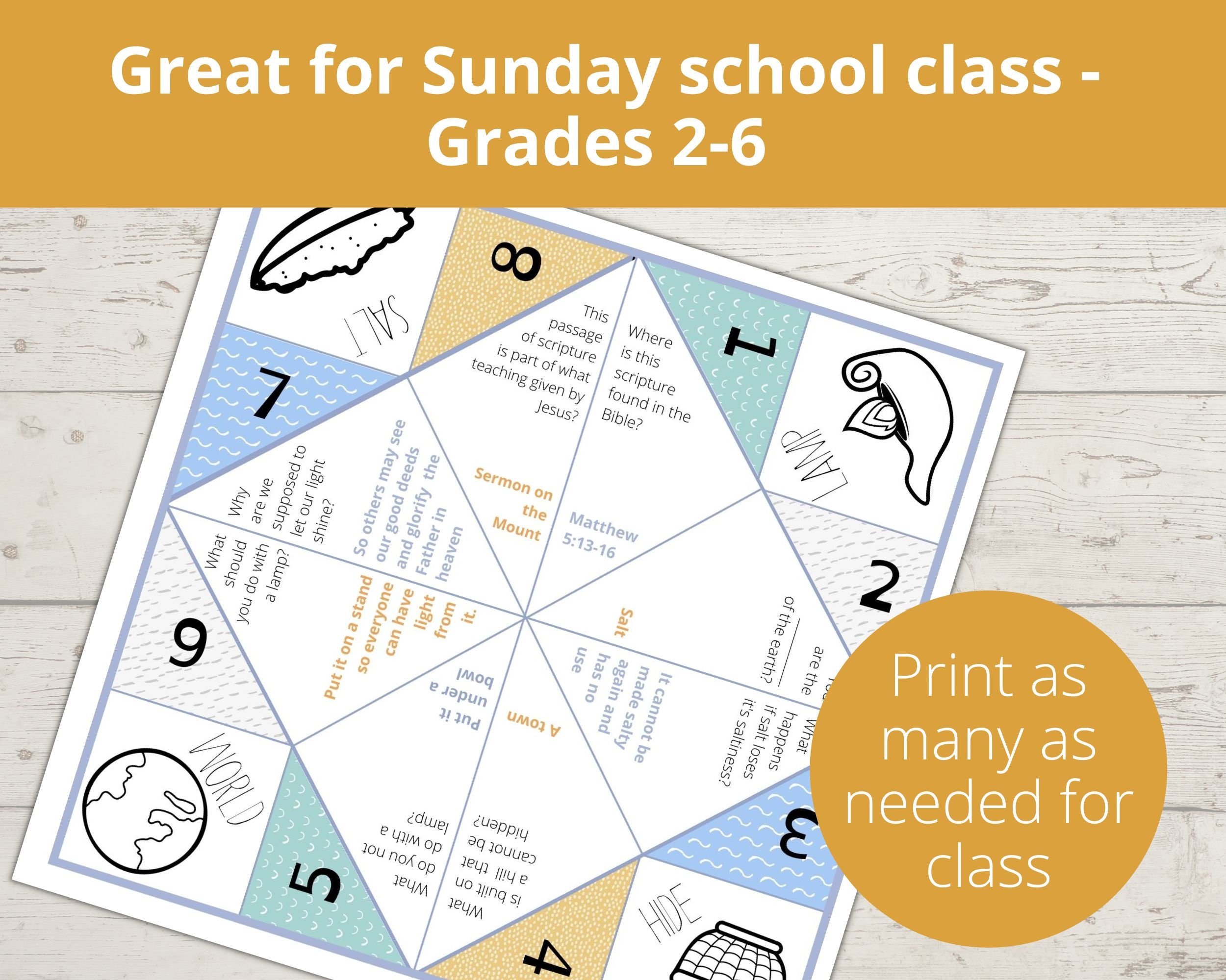 Let Your Light Shine, This Little Light of Mine, Cootie Catcher, Bible ...