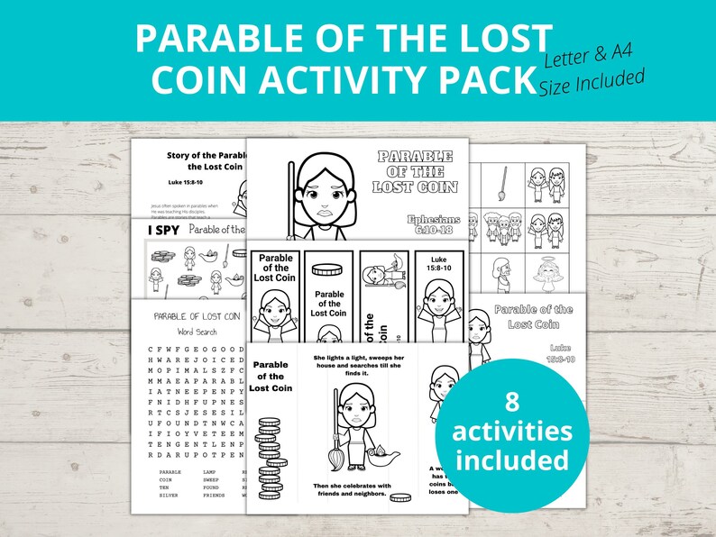 Parable of the Lost Coin, Bible Story Crafts, Parables of Jesus, Sunday ...