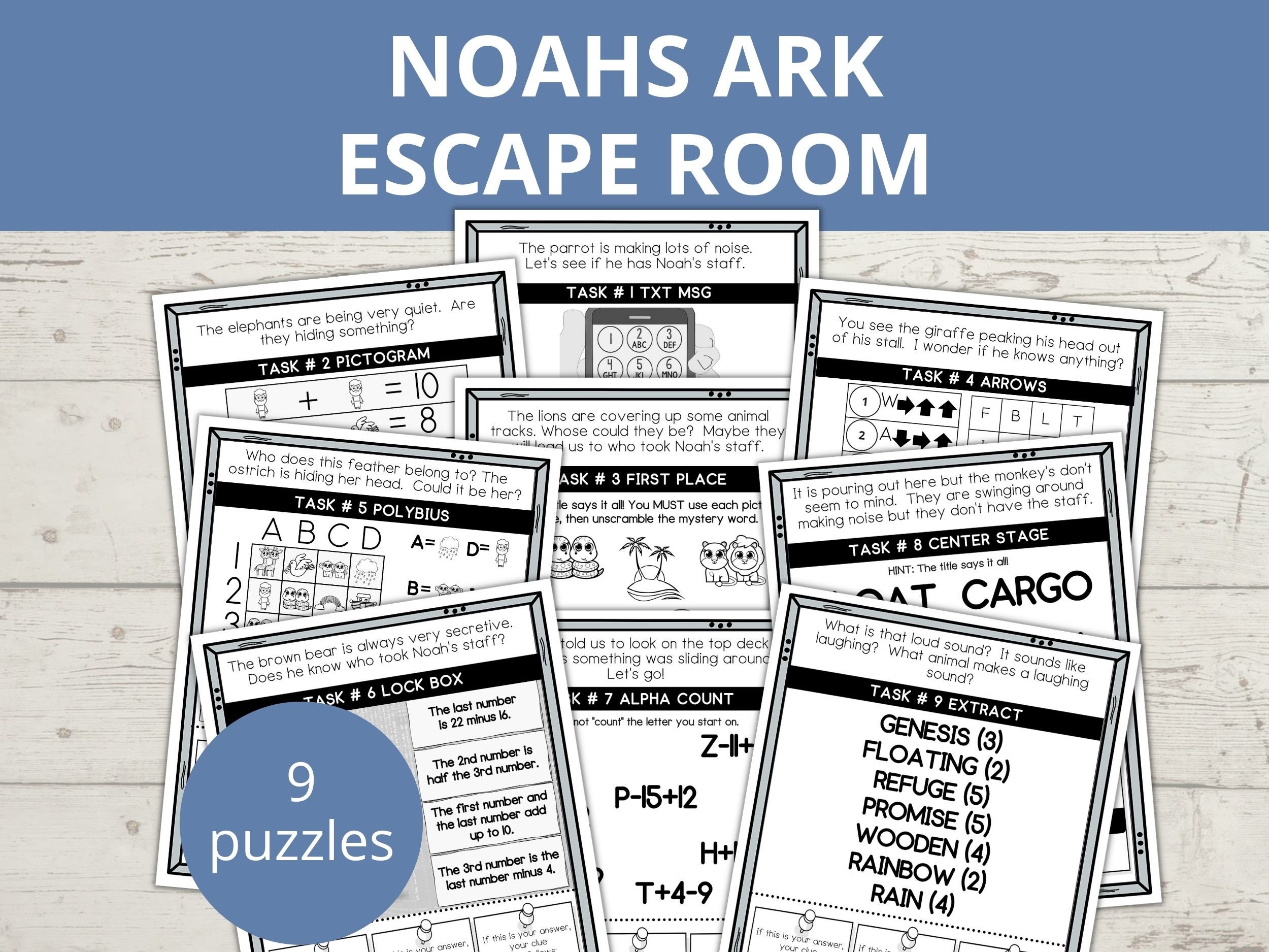 Bible Escape Room, Noahs Ark, Escape Room Kids, Sunday School ...